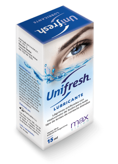 Tratamiento y alivio del ojo seco. Hidratación de la lente de contacto.